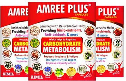 AIMIL Amree Plus Capsules Ayurvedic Diabetes Medicine | Blood Sugar ...