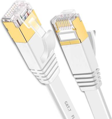 Fedus LAN Cable 3 m High Speed Cat7 LAN Cable, Flat RJ45 Cat7 Ethernet ...