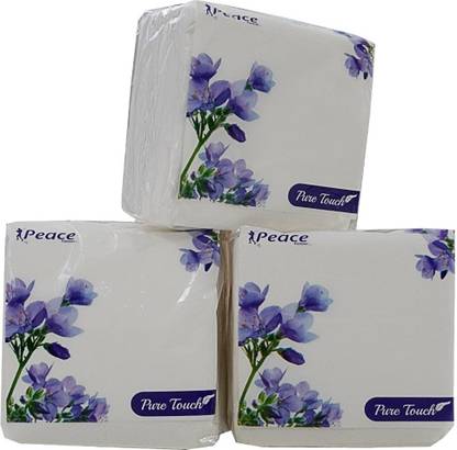 Peace Pure Touch Napkins 30cmx30cm Virgin Tissues 100 Pulls 1Ply(Pack ...