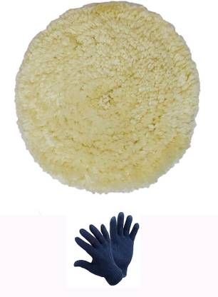 Qualigen Heavy duty Polishing Wool Pad with Gloves Wool pad 7inch (Pack ...
