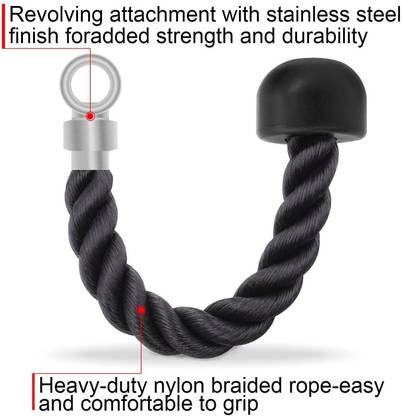 Spocco ™Tricep Rope Single Grip Pull Down Bicep Cable Attachment ...