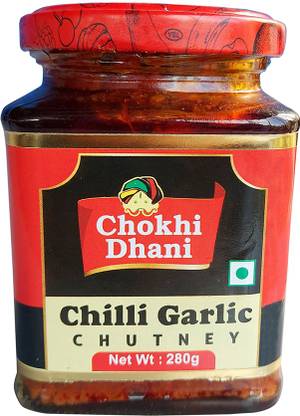 Chokhi Dhani Foods Chilli Garlic Chutney Spicy & Tasty Chutney Paste ...