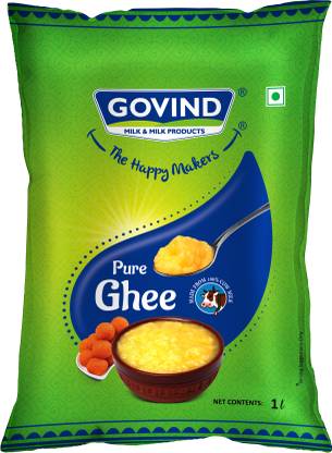 Govind Milk and milk products Pure Ghee 1 L Pouch Price in India - Buy ...