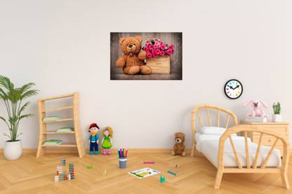 Cute Teddy Bear Sticker Poster|Decorative Wall Poster For Decoration ...