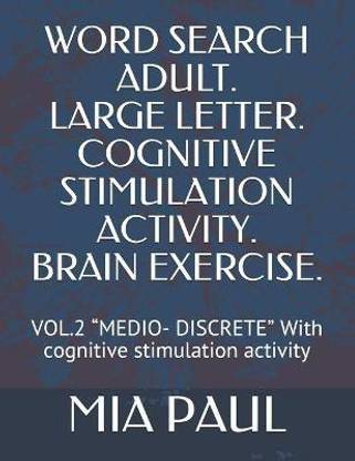 Word Search Adult. Large Letter. Cognitive Stimulation Activity. Brain ...