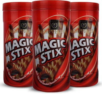 Sapphire Magic Stix Chocolate Flavor| Pack of 3 Wafer Rolls Price in ...