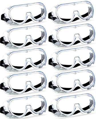 WeighTAJ Anti-Fog Protective Safety Goggles with Vent Polycarbonate Anti-Droplets Eye Protection ...