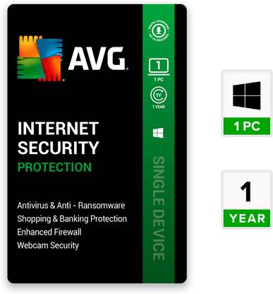 AVG Anti-virus (Internet Security) 1 PC PC 1 Year Internet Security ...
