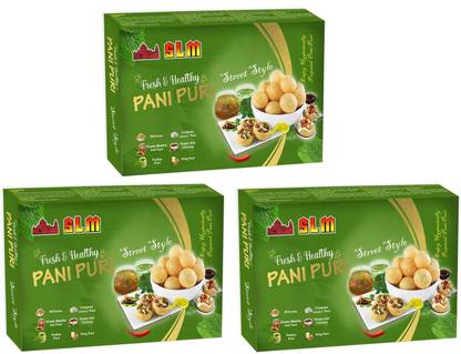 SLM Spices Pani Puri Golgappe Puchka kit (Pack of 3, Each 250g) With ...