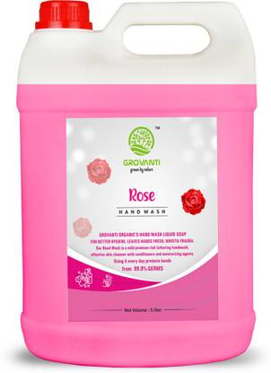 GROVANTI ORGANIC ROSE HANDWASH LIQUID 5LITER Hand Wash Can - Price in ...