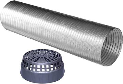 TBC 6 Feet - 6 Inch Aluminium Flexible Duct Pipe for Chimney Semi Rigid ...