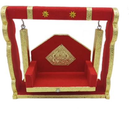 Ecommall Laddu Gopal Jhula Wooden Krishna Swing Size 0-2 Jhula Price in ...