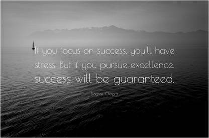 Pursue Excellence Motivational Quote Poster Paper Print - Quotes ...