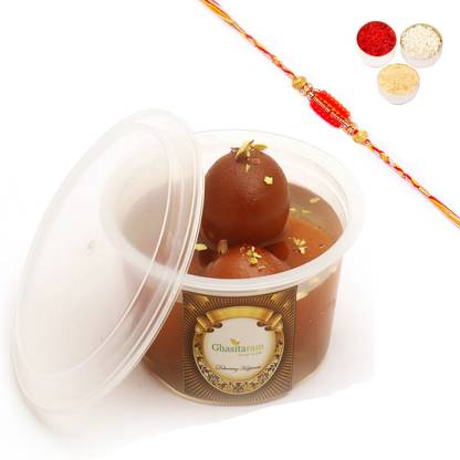 Ghasitaram Gifts Rakhi Gifts Sweets-Fresh Gulab Jamun Pack Small with ...