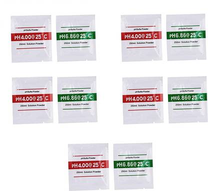 MERRITO 10 Pcs Ph Buffer Solution Powder Ph Test Meter Measure ...
