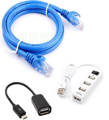 QHMPL Micro USB Cable 1.5 m LAN CABLE PATCH CODE WITH R-45 CONNECTOR ...