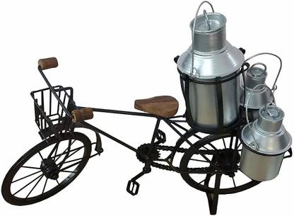 HomEnrich Iron Mini Milkman Cycle| Showpiece for Living Room | Toy ...