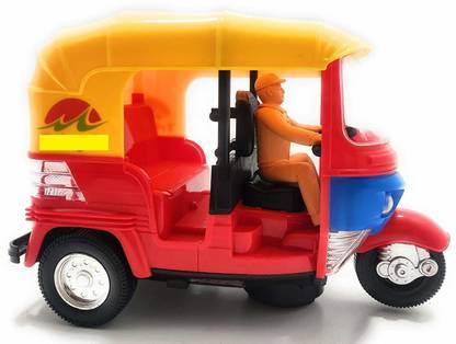 VAKRA Auto Rickshaw Toy Musical,LED Light Battery Operated 3 Wheel ...