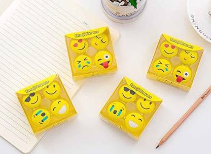 Flipkart.com | Giftshub 16 Cute 3D Happy Funny smiling face Erasers For ...