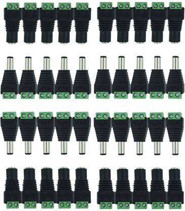 Fedus 12V, 24V Male + Female 2.1 X 5.5MM DC Power Connector Terminal ...