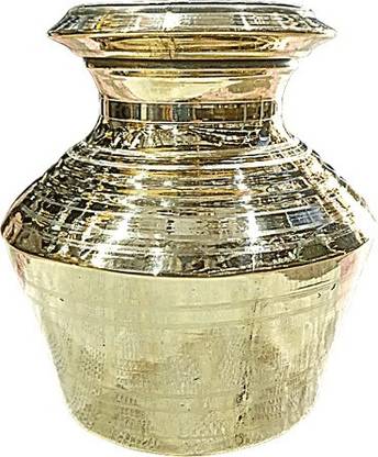 Sk Metals Pure Brass Theertha Kudam/Water Pot/Ceremonies Pooja Kalash ...