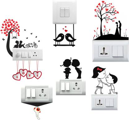 Art Kafe 13 cm Love All Around Switchboard Stickers Self Adhesive ...