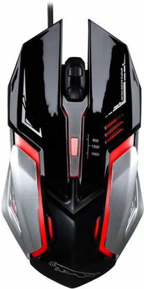 MFTEK Type K1 Metal Base Gaming Mouse Polychromatic LED Luminous Steel ...