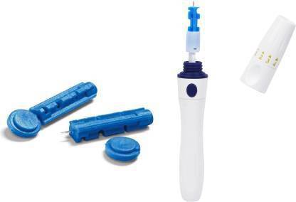 Wellstar Premium Lancing Device & 100 Glucometer Lancets Glucometer ...