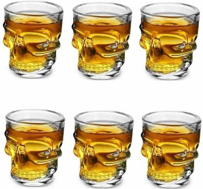 miRim (Pack of 6) Skull Shape Whiskey Glass Set Whisky Glass Price in ...