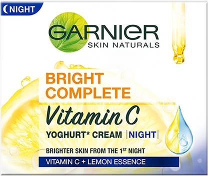GARNIER Bright Complete VITAMIN C YOGHURT Night Cream, 18g Price in ...