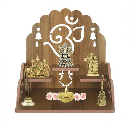 Pegrim Wooden Home Temple/Home mandir/god Stand for Home/Pooja Stand ...