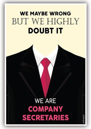 CS Company Secretary Firm Poster for Room Office Home Motivational ...