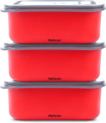 helicon Steel Fridge Container - 600 ml, 600 ml, 600 ml Price in India ...