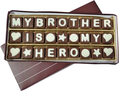 FabBites My Brother is My Hero Chocolate Message Handmade chocolates ...