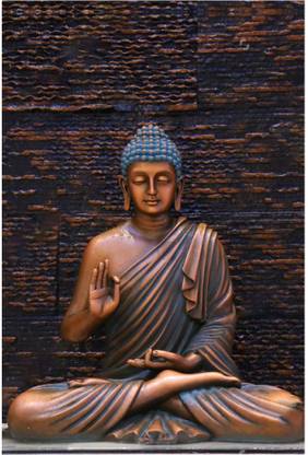 DivineDesigns 61 cm Gautam Buddha Brown Vinyl Sticker Self Adhesive ...
