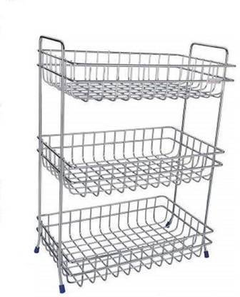 PRO99S Fruits/Vegetables Kitchen Rack Steel Stainless Steel Triple ...