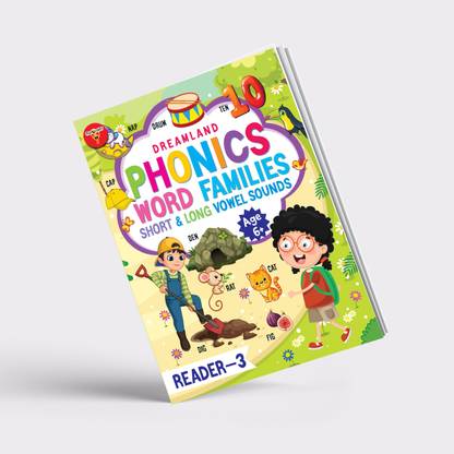 Phonics Reader - 3 (Word Families Short And Long Vowel Sounds) Age 6 ...
