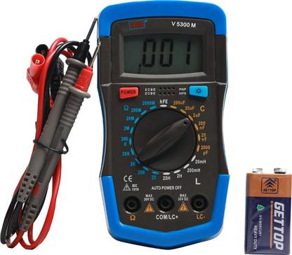 VAR TECH LCR Multimeter V 5300 M with Backlight Digital Multimeter ...