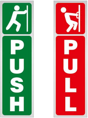 Color Crafts 20.32 cm Push and Pull Sign Poster Good Design Self ...