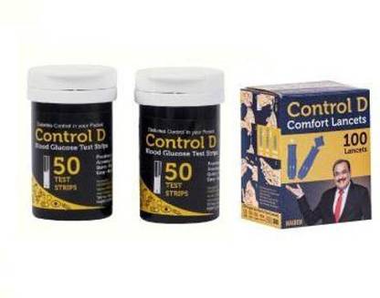 Control D 100Stripwithlancet 100 Glucometer Strips Price in India - Buy ...