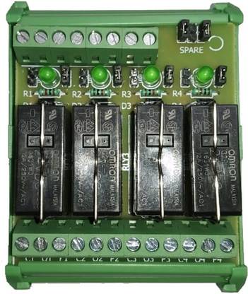 JT make Relay Card 4 CH 1c/o 24vdc (Pack of 1) Micro Controller Board ...