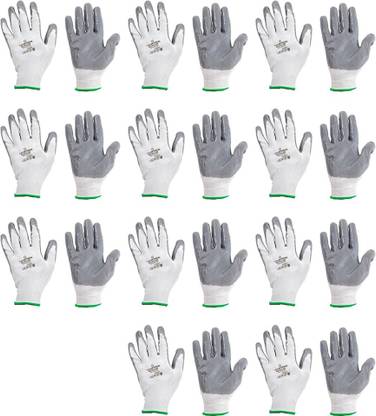 Techtion Nitrilon Multipro White-Grey Half-Dip Coating Safety Gloves ...