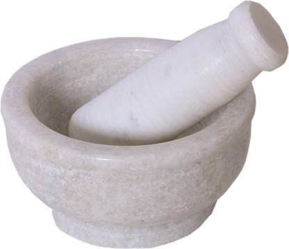 Kesar Emporium Mortar and Pestle, White marble, Imam Dasta Marble ...