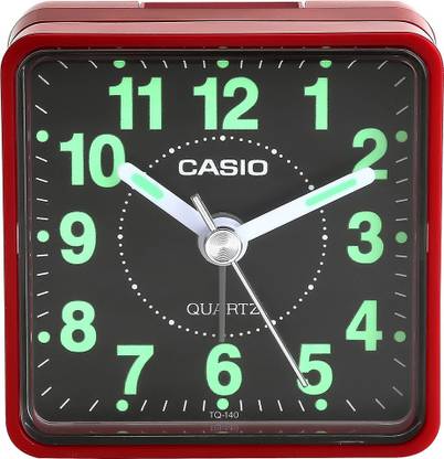 CASIO Analog Black, Red Clock Price in India - Buy CASIO Analog Black ...