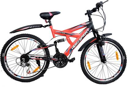 HERO Sprint Next 0.3 Dual Suspension 18 Speed Sports Bike 24 T Mountain ...