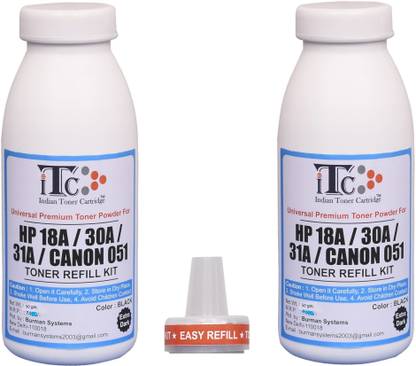 ITC (Indian Toner Cartridge) 18A/ 30A/ 31A/ 051 Laser Toner Powder ...