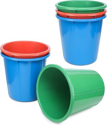 Klair KLAIR Round Virgin Plastic Dustbin/Garbage Bucket(Pack Of 6 ...