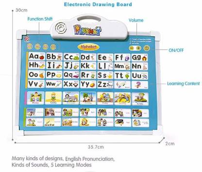 vworld Alphabet ABCD Learning Playmat - Drawing Board with Doodle Pen ...