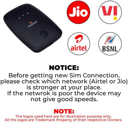 COCONUT WR01 4G Portable Hotspot Wireless Router 150 Mbps Data Card ...