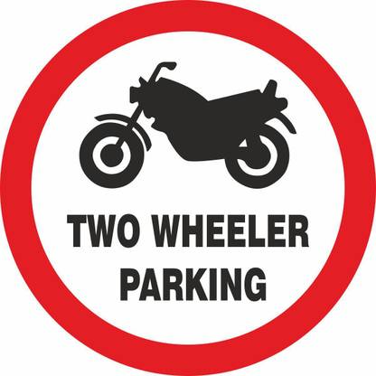 madhusigns Traffic Signboard- two wheeler parking in red color ...